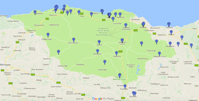 Exmoor Map | Useful Visitor Maps of Exmoor | The Best of Exmoor Blog